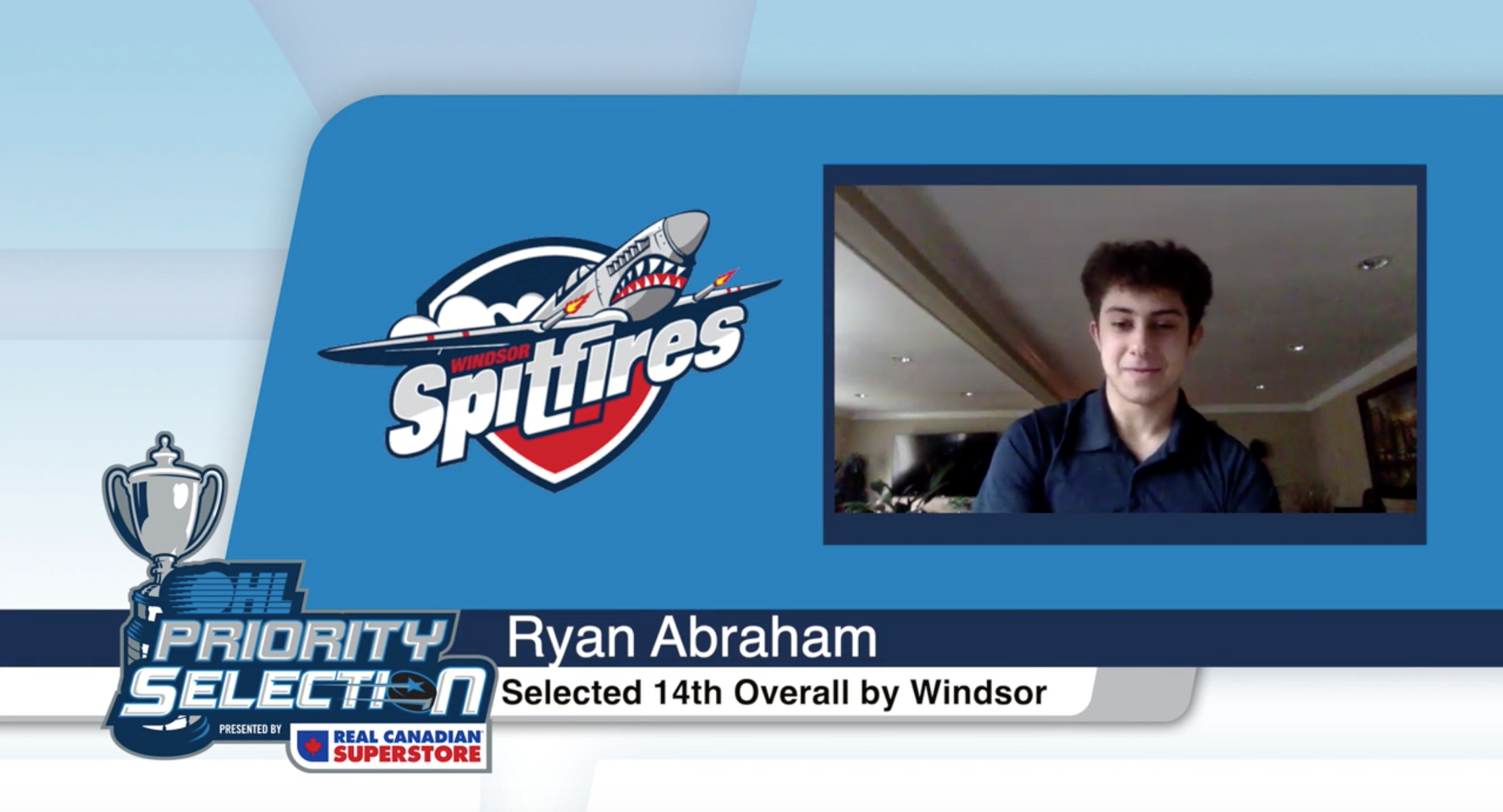 #OHLDraft Introductions: 14th Overall Pick Ryan Abraham (Windsor ... #OHLDraft Introductions: 14th Overall Pick Ryan Abraham (Windsor ...