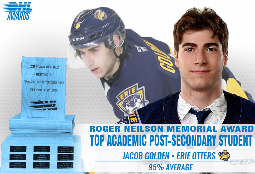 Otters' Jacob Golden Named OHL's Top Academic Post-Secondary Student ...
