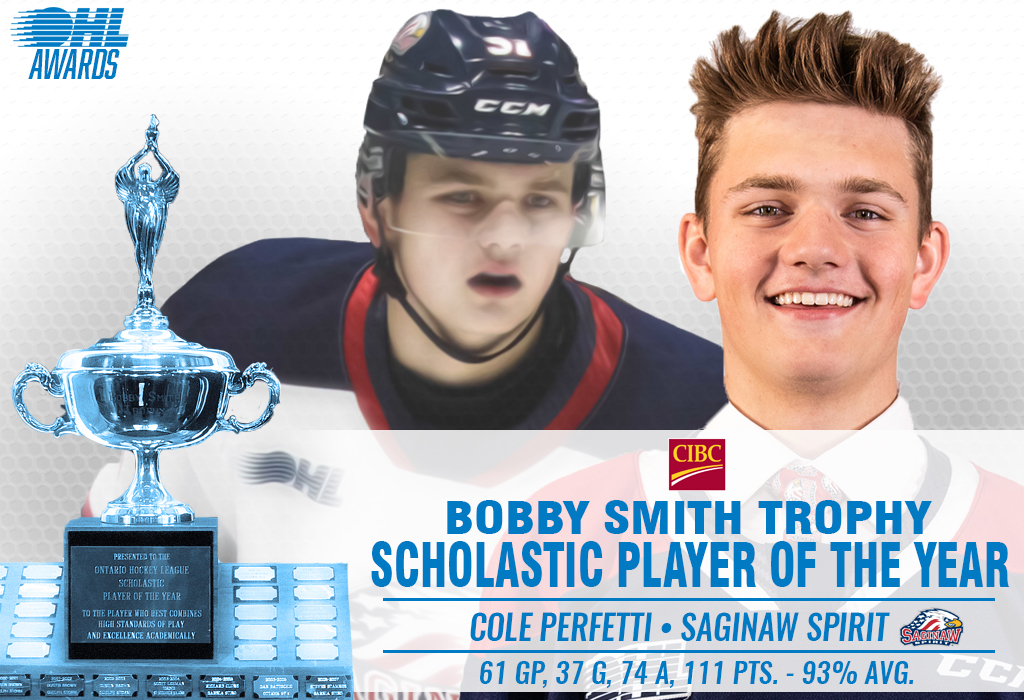 Spirit's Cole Perfetti Named OHL Scholastic Player of the Year ...