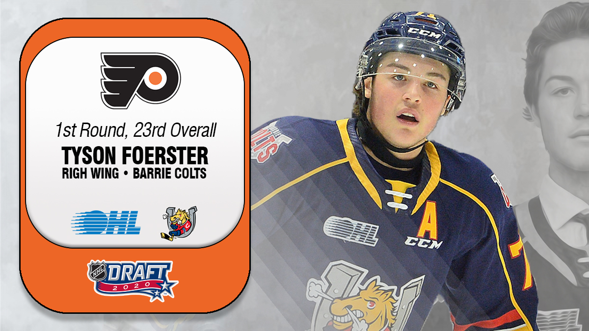 Tyson Foerster - 23rd Overall - Ontario Hockey League