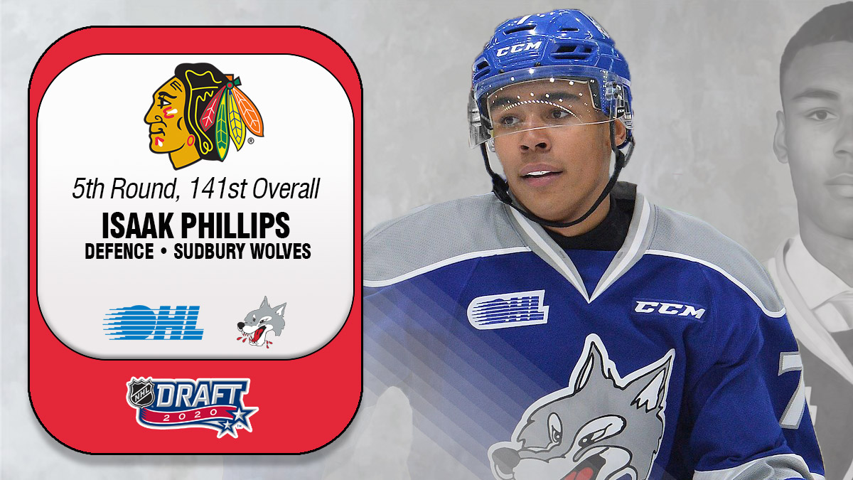 Isaak Phillips - 141st Overall - Sudbury Wolves