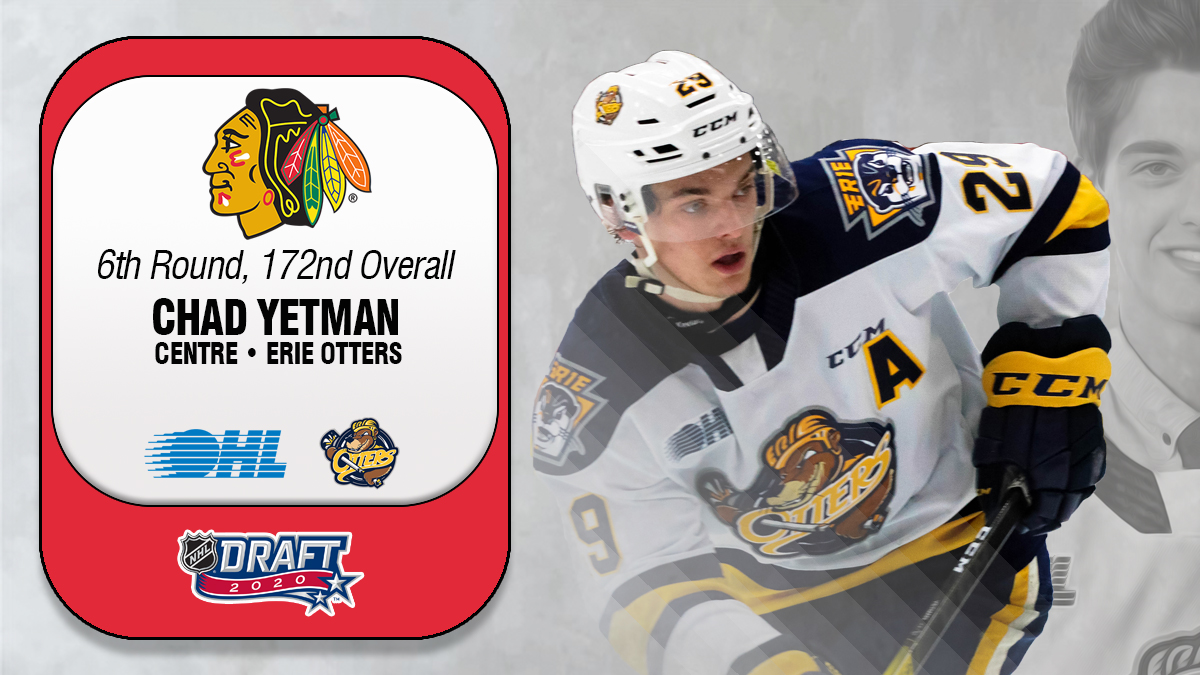 Chad Yetman - 172nd Overall - Ontario Hockey League