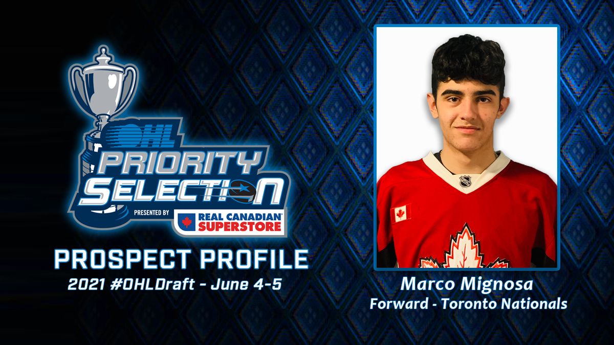 #OHLDraft Prospect Profile: Marco Mignosa - Ontario Hockey League