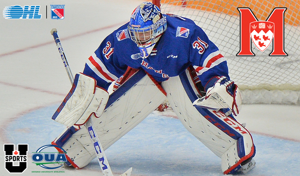 Rangers graduate Lucas Pfeil commits to McGill - Ontario Hockey League
