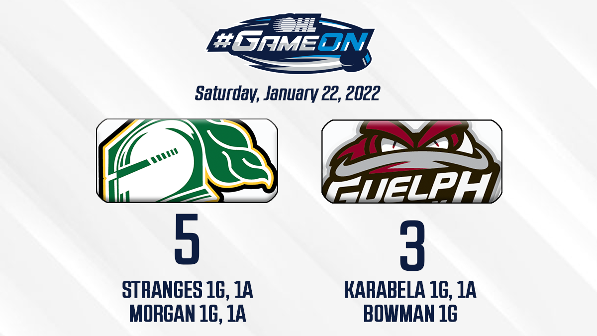 CHL TV Game of the Week presented by Kubota | Jan. 22/22 - LDN (5) - GUE (3) - CHL