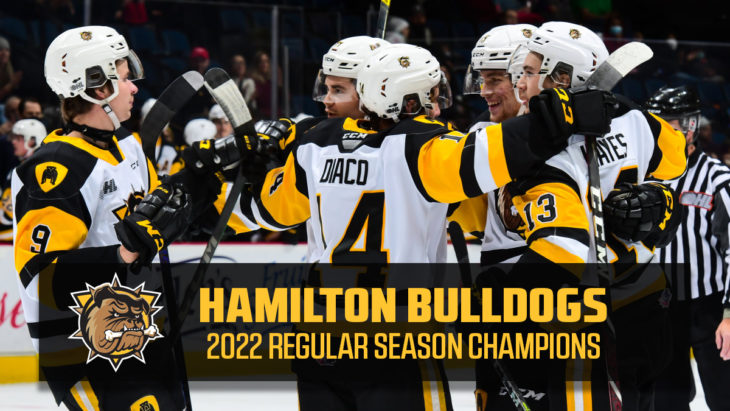 Bulldogs claim Hamilton Spectator Trophy as Regular Season champions - CHL