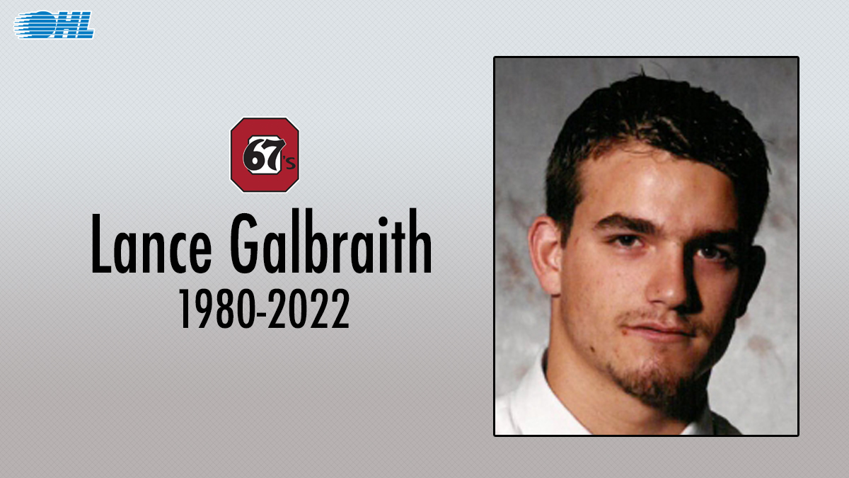 OHL Mourns the Loss of Lance Galbraith - Ontario Hockey League