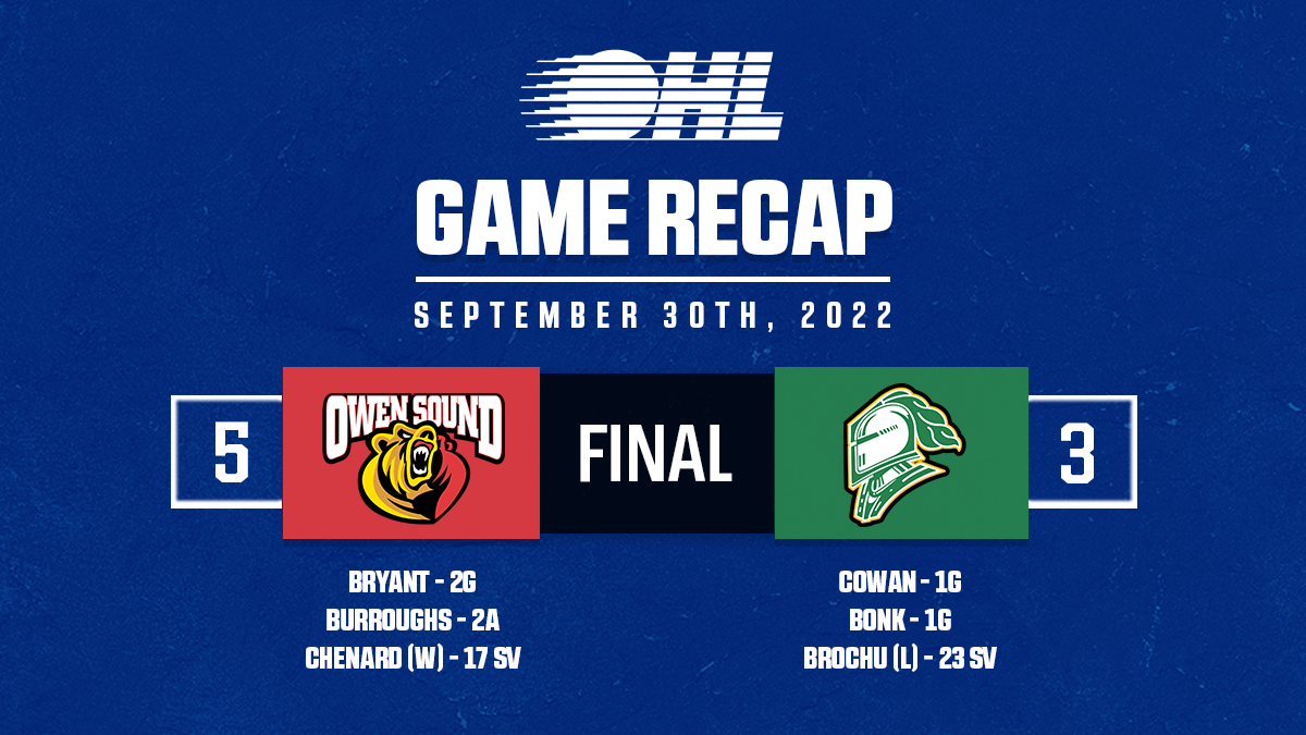 OHL Highlights: Sept. 30/22 - OS (5) - LDN (3) - Ontario Hockey League