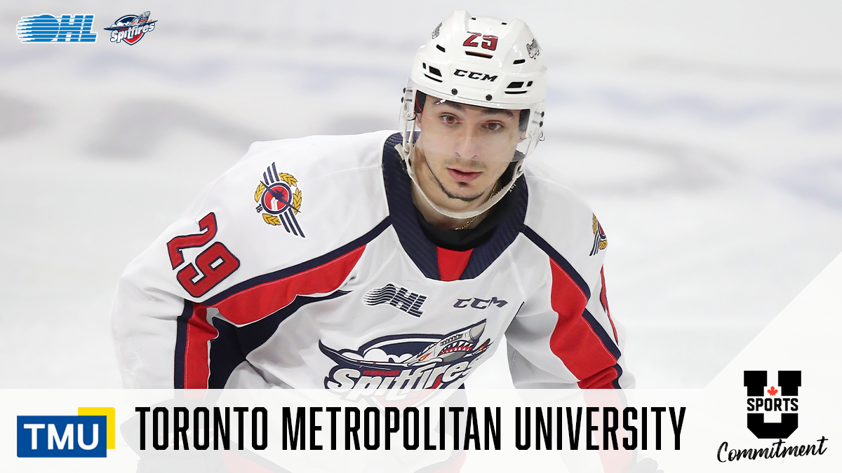 Spitfires grad Daniel D'Amico commits to Toronto Metropolitan University - Windsor Spitfires