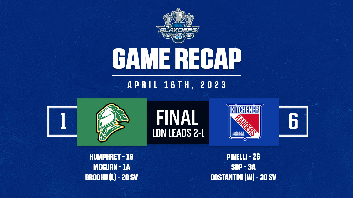 OHL Highlights: Apr. 16/23 - LDN (1) - KIT (6) - Ontario Hockey League