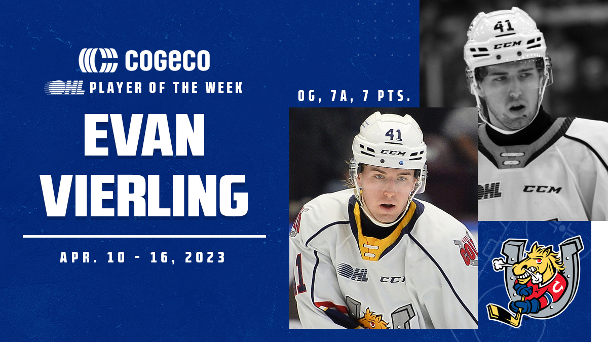 Colts' Evan Vierling named Cogeco OHL Player of the Week - Barrie Colts