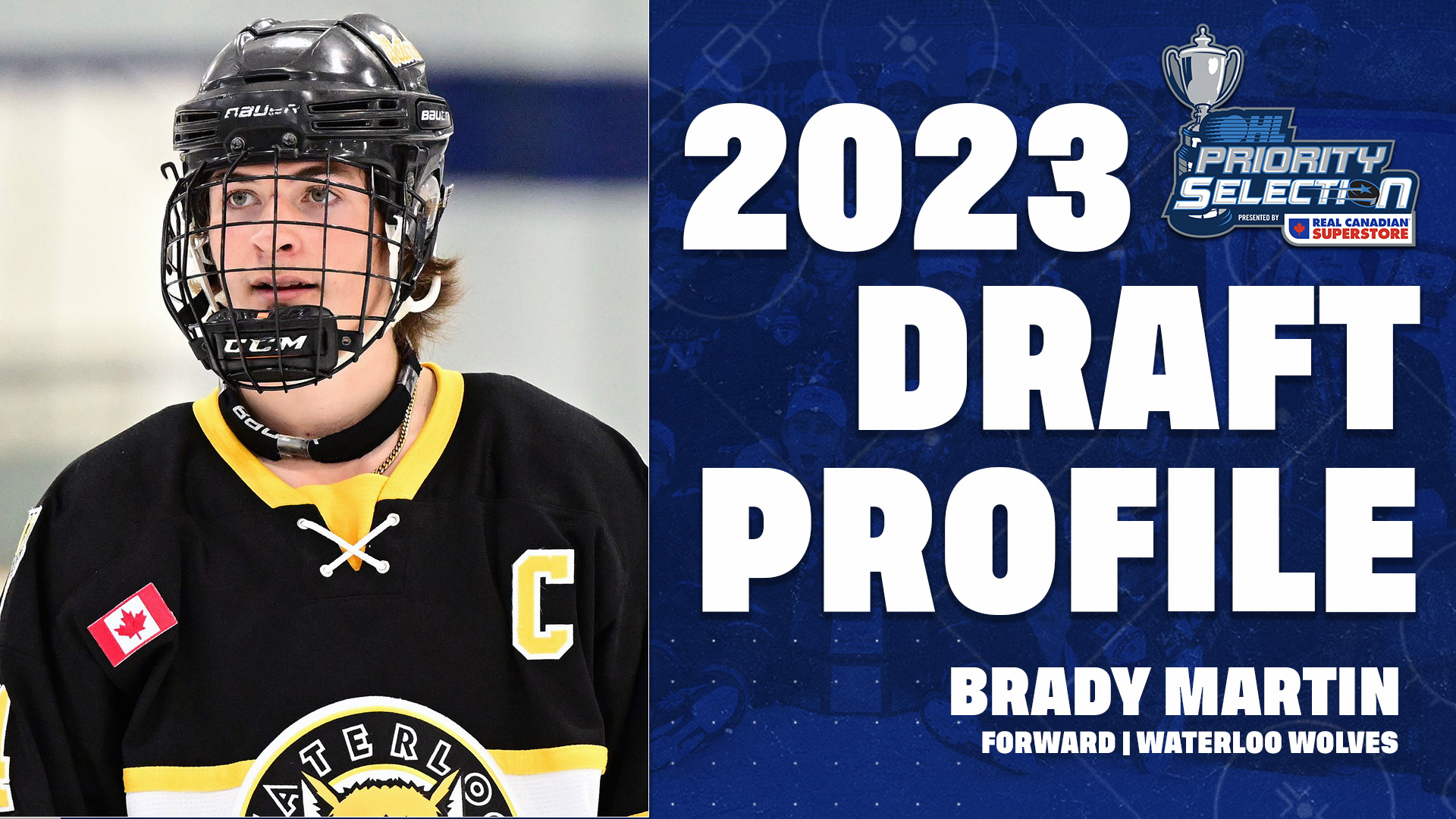 2023 #OHLDraft Watch: Brady Martin (Waterloo Wolves) - Ontario Hockey ...