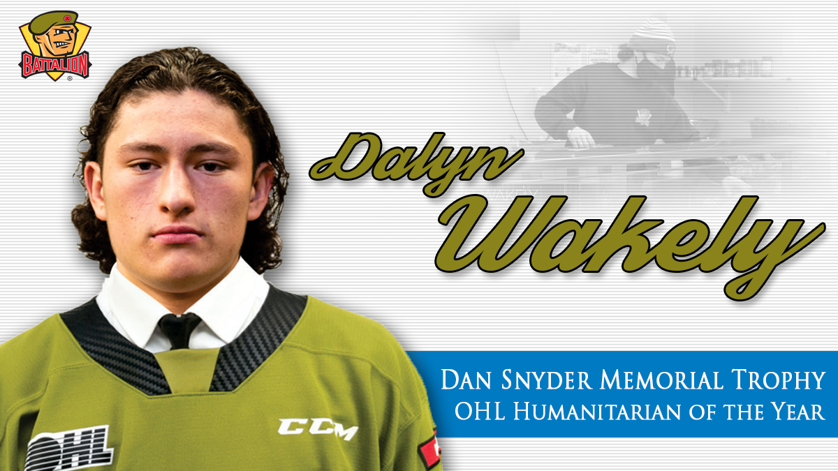 Battalion's Wakely wins Dan Snyder Memorial Trophy as OHL's ...