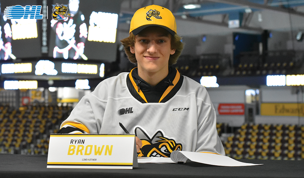 First round pick Ryan Brown commits to Sting - Ontario Hockey League
