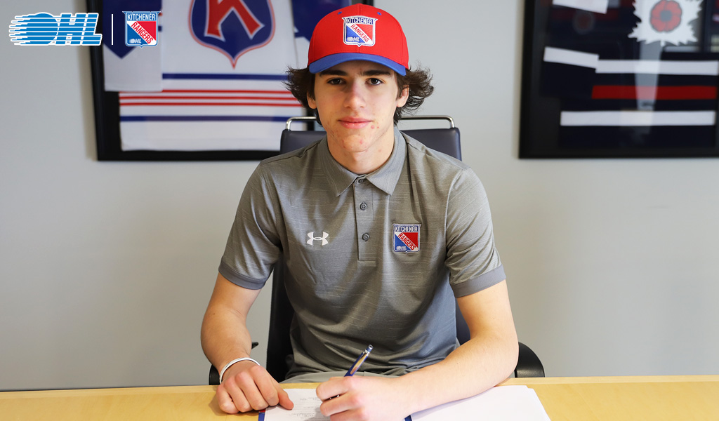 First round pick Luca Romano commits to Rangers - Ontario Hockey League
