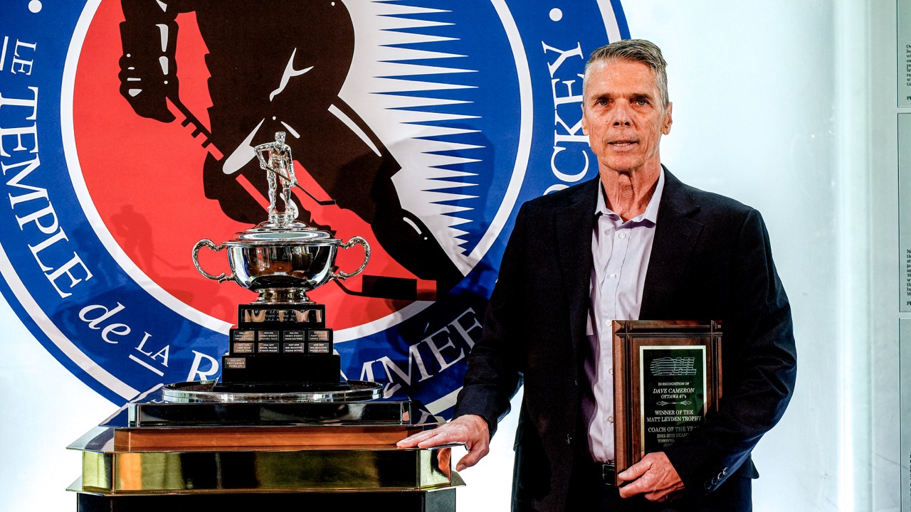 Dave Cameron - Matt Leyden Trophy / Coach of the Year - Ontario Hockey ...