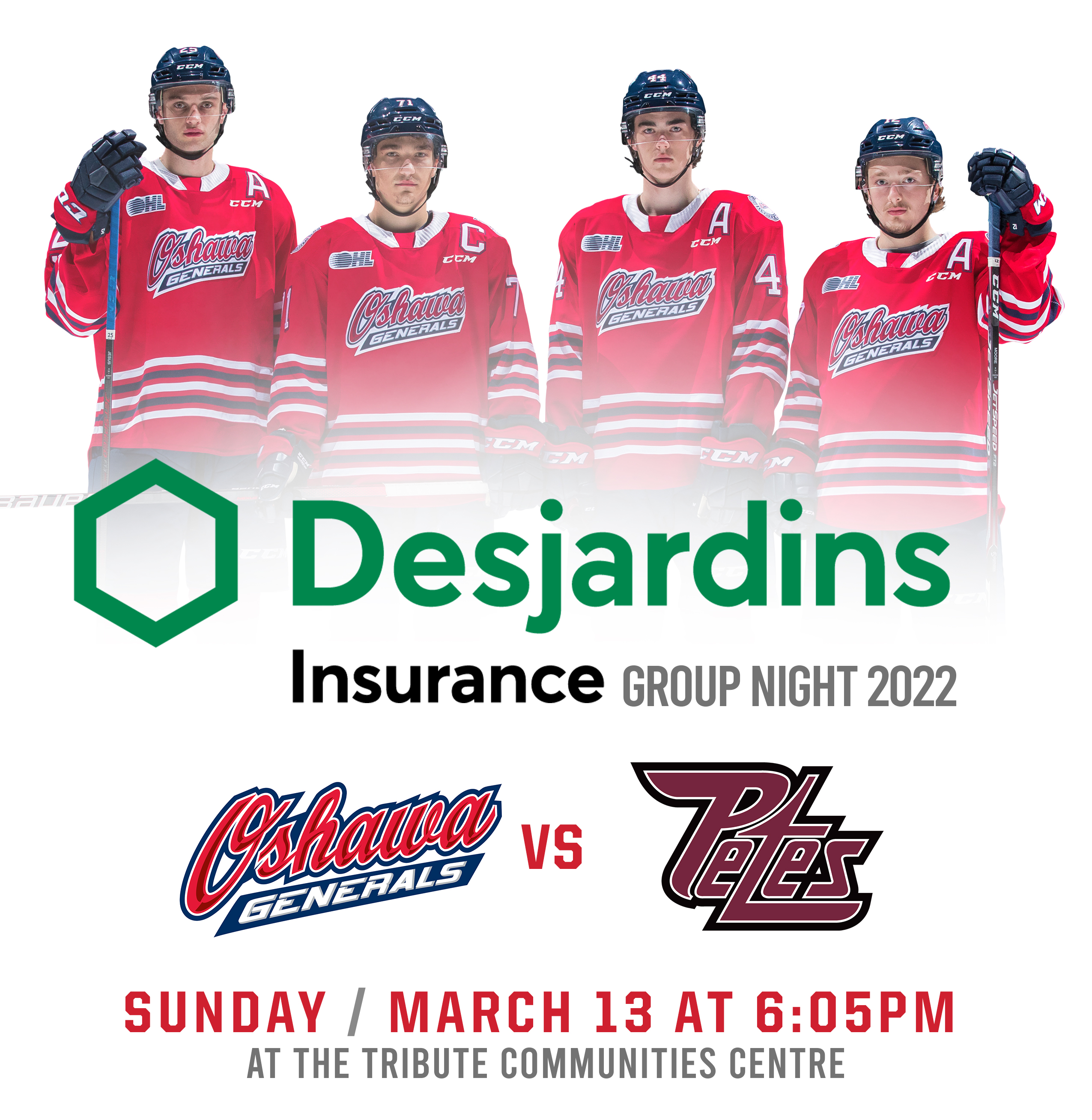Desjardins Insurance Group Night 2022 - Oshawa Generals