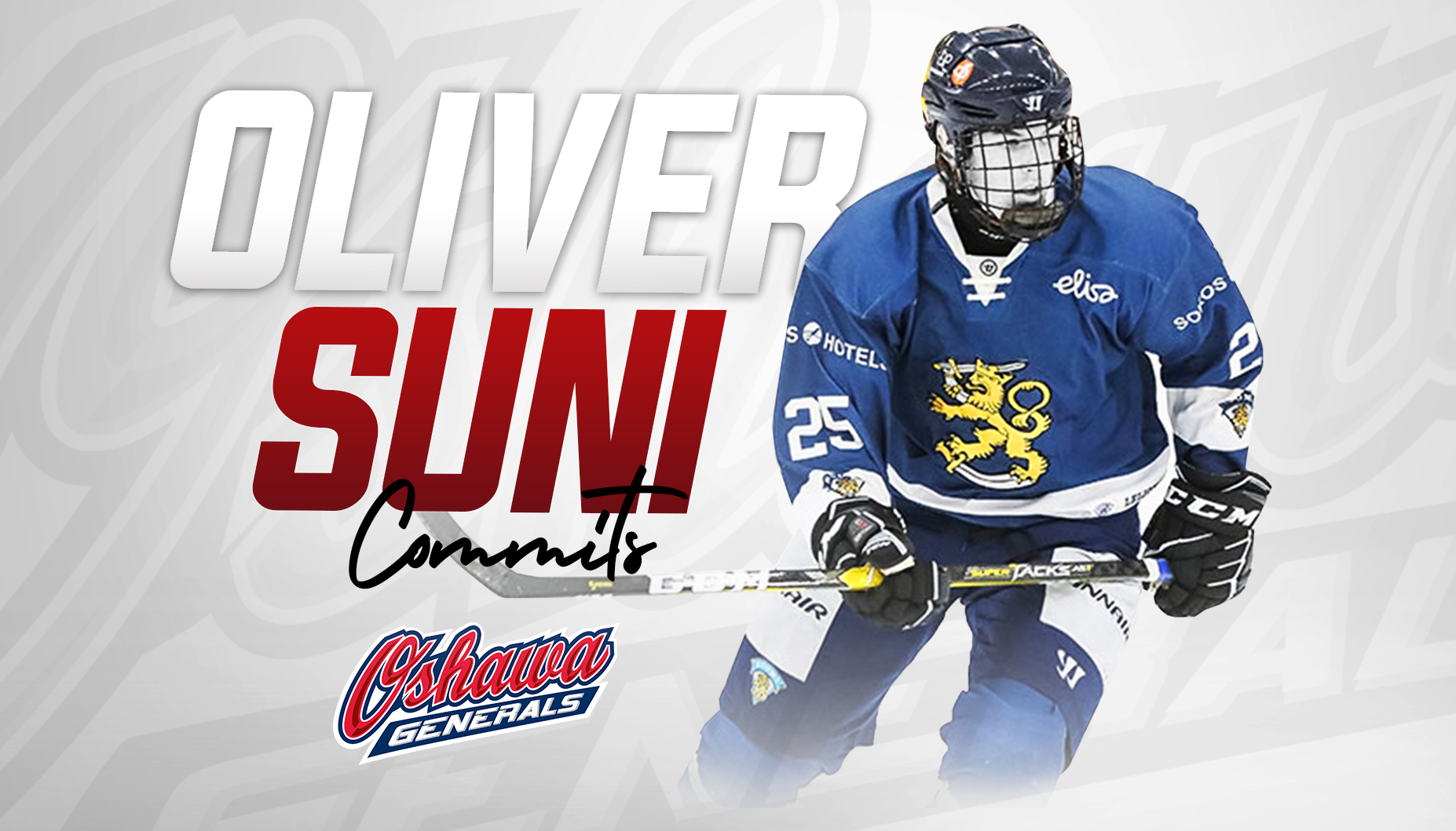 Oliver Suni Commits to Generals - Oshawa Generals