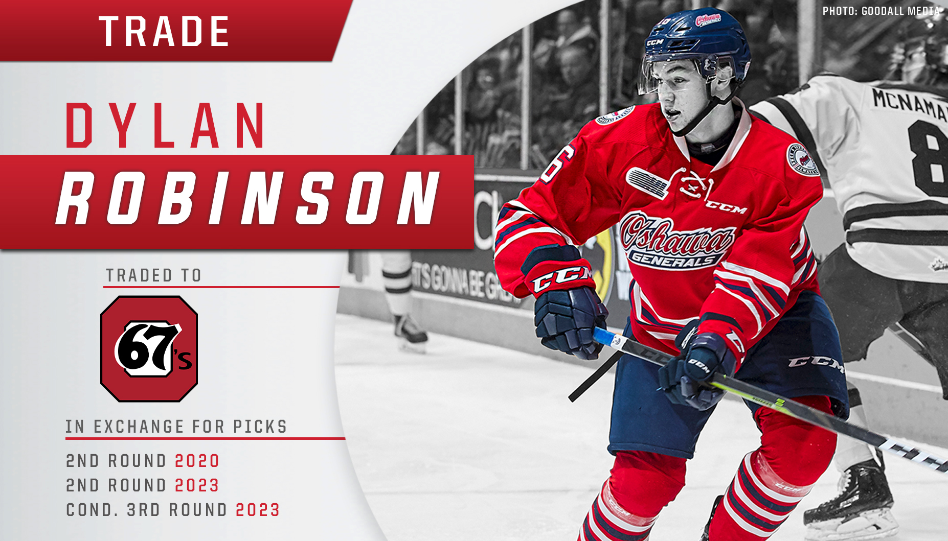 Generals Trade Dylan Robinson to the Ottawa 67’s in Exchange for Draft ...