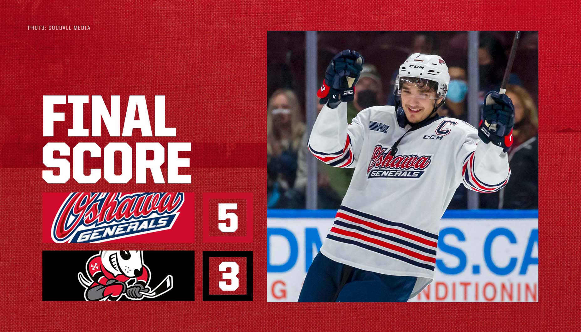 Generals even season series with IceDogs - Oshawa Generals