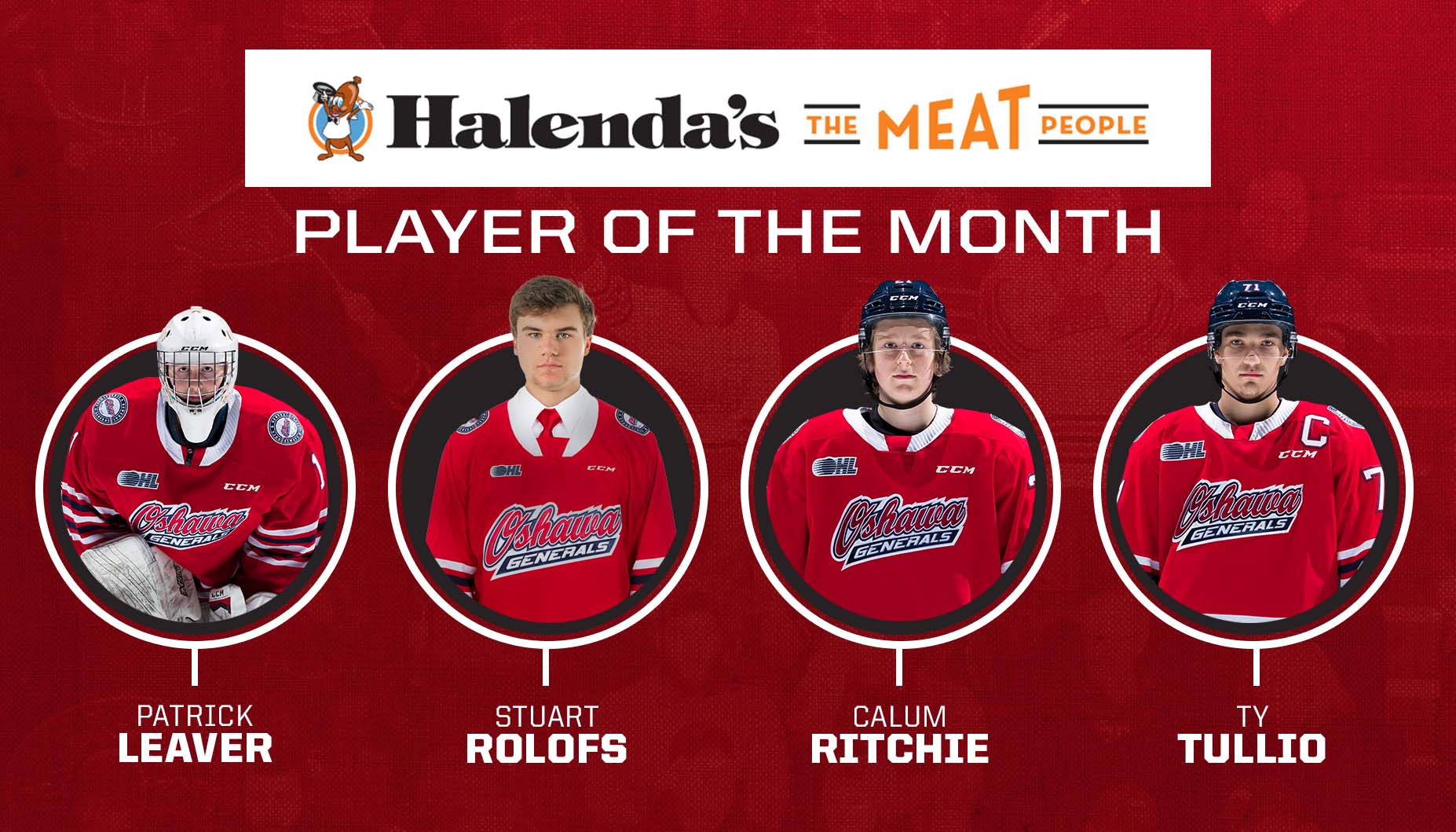 Halendas' January Player of the Month - Oshawa Generals