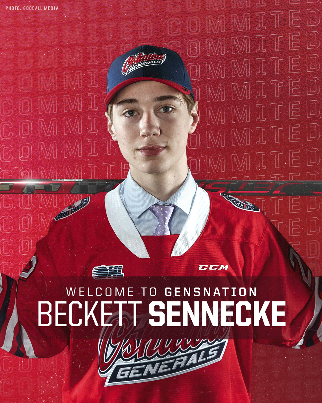 8th overall selection Beckett Sennecke commits to Generals - Oshawa ...