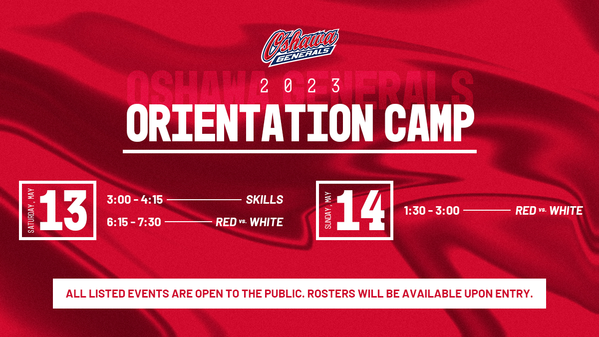 2023 Orientation Camp Schedule - Oshawa Generals