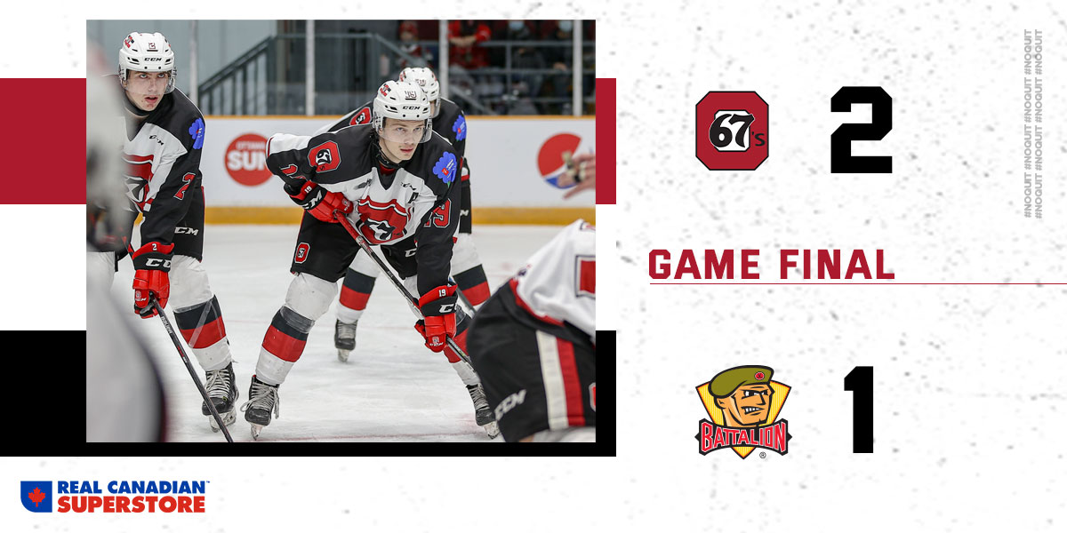 Robinson’s Late Winner Gives 67’s Win Over Battalion - Ottawa 67s