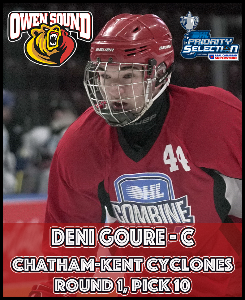 Attack select Deni Goure 10th Overall - Owen Sound Attack Attack select Deni Goure 10th Overall - Owen Sound Attack