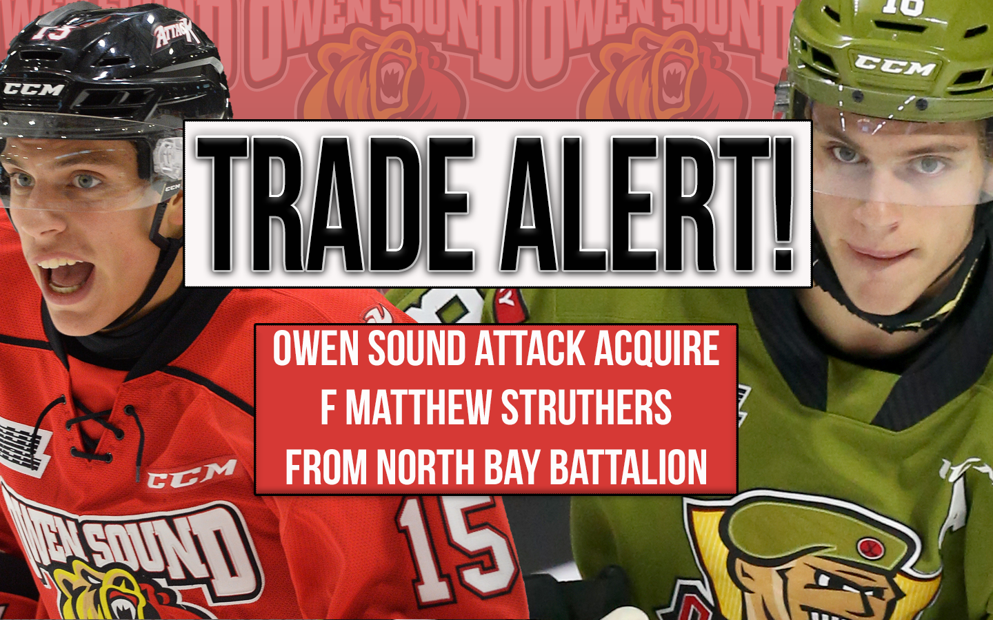 Attack Acquire Matthew Struthers from North Bay Battalion - Owen Sound ...