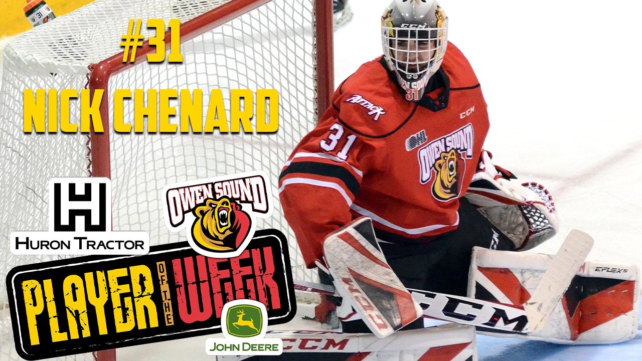 Nick Chenard Named Huron Tractor Player of the Week - Owen Sound Attack