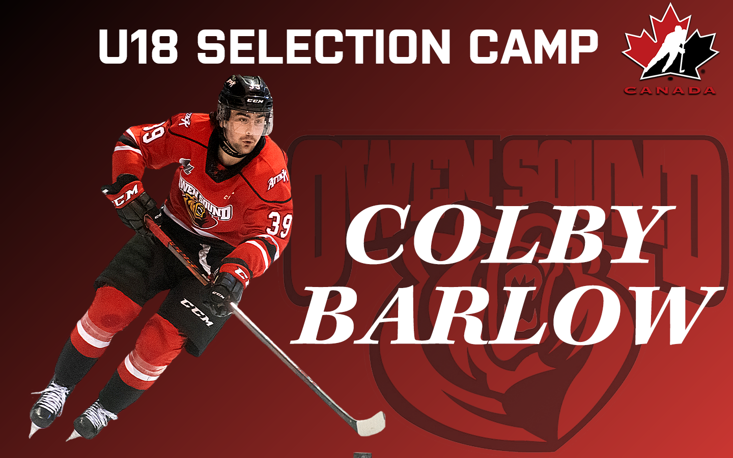 Barlow Invited to U18 Selection Camp - Owen Sound Attack