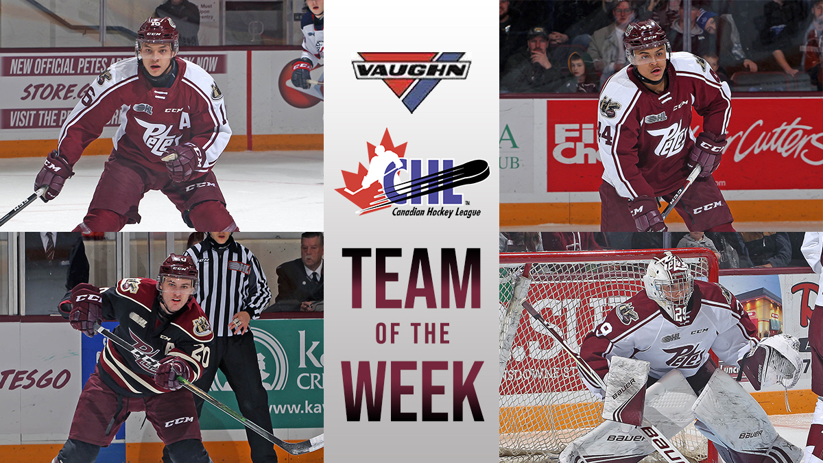 Four Petes named to Vaughn CHL Team of the Week - Peterborough Petes
