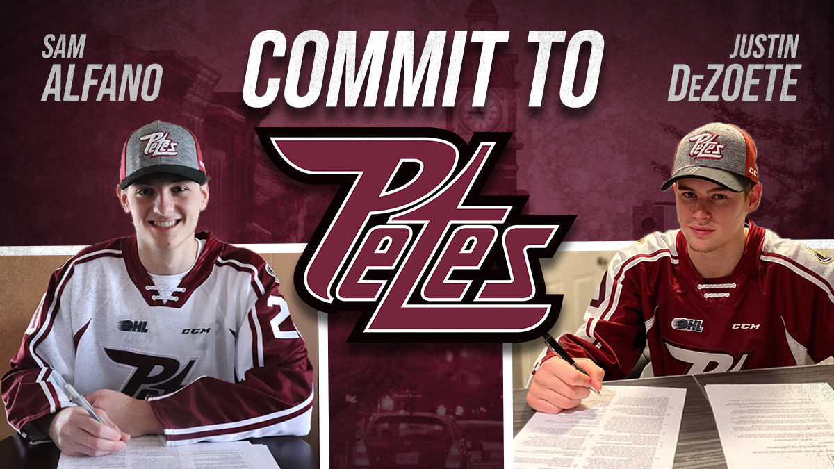 Sam Alfano and Justin DeZoete Commit to Peterborough Petes ...