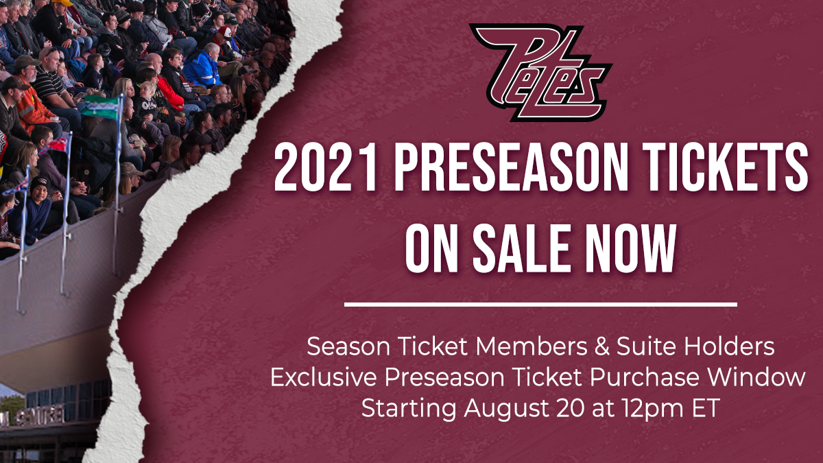 2021 Petes Preseason Tickets On Sale Now - Peterborough Petes
