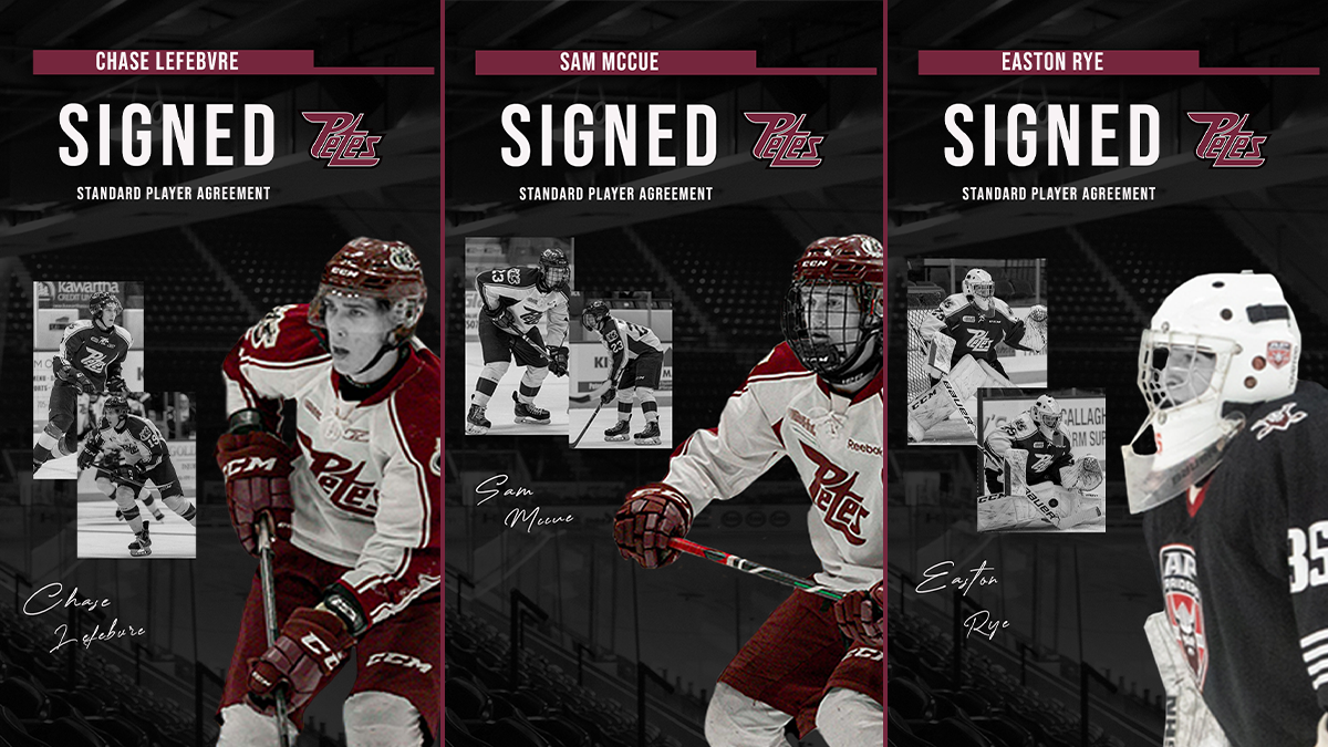 Petes Sign Sam McCue, Chase Lefebvre, and Easton Rye to Standard Player ...