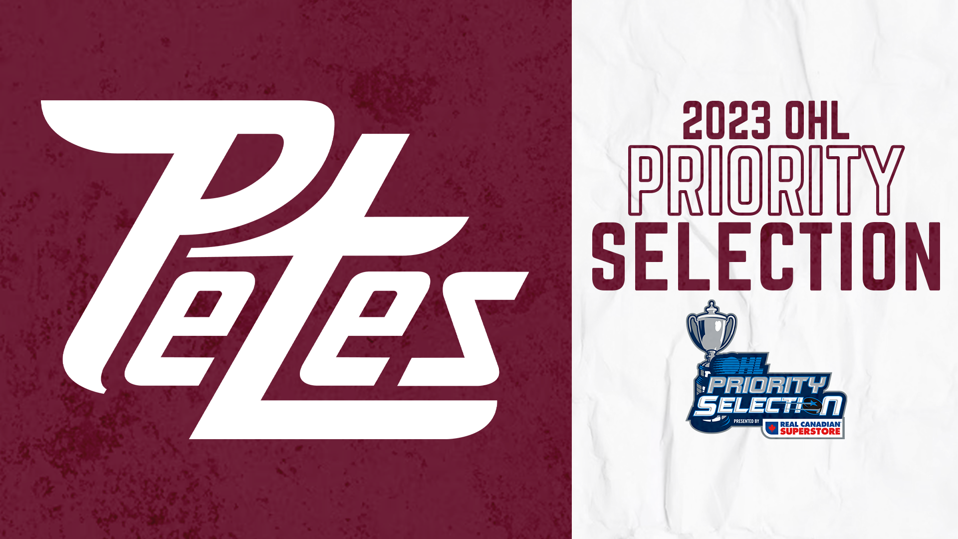 Petes 2023 Priority Selection Tracker - Peterborough Petes