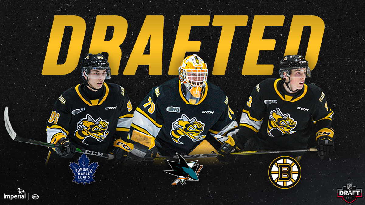 Three Sting Players Selected in 2021 NHL Entry Draft - Sarnia Sting