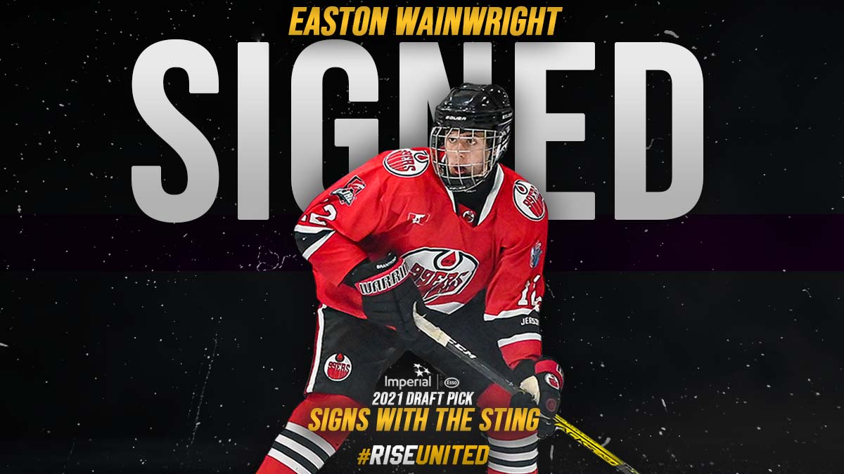 Sting Sign Easton Wainwright to Standard Player Agreement - Sarnia Sting