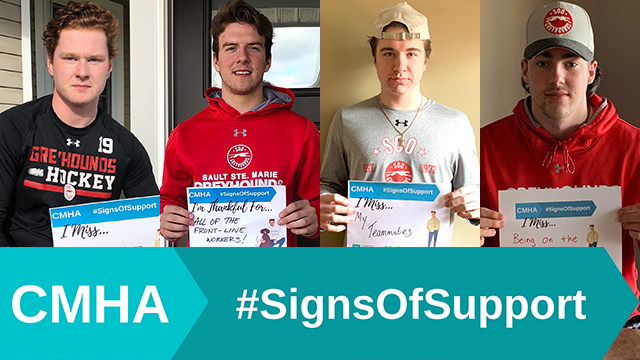 PHOTOS; CMHA 'Signs of Support' - Soo Greyhounds