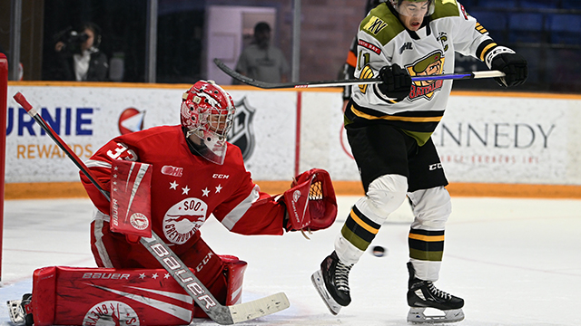 Duarte does the deed - Soo Greyhounds