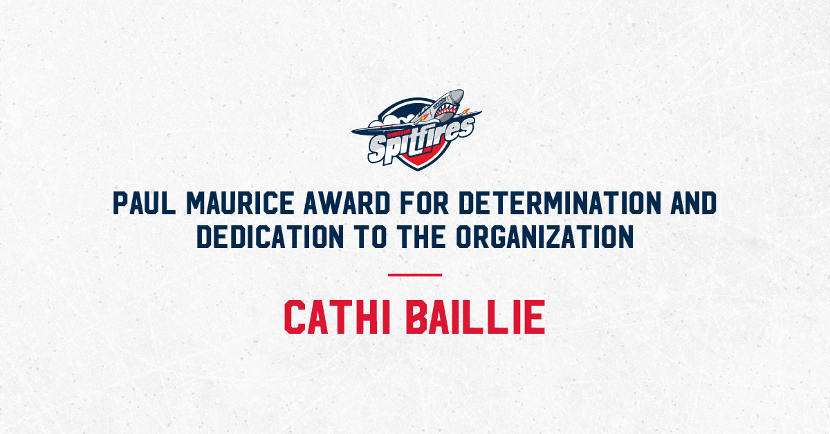 Spitfires Team Awards - Paul Maurice Award for Determination and ...
