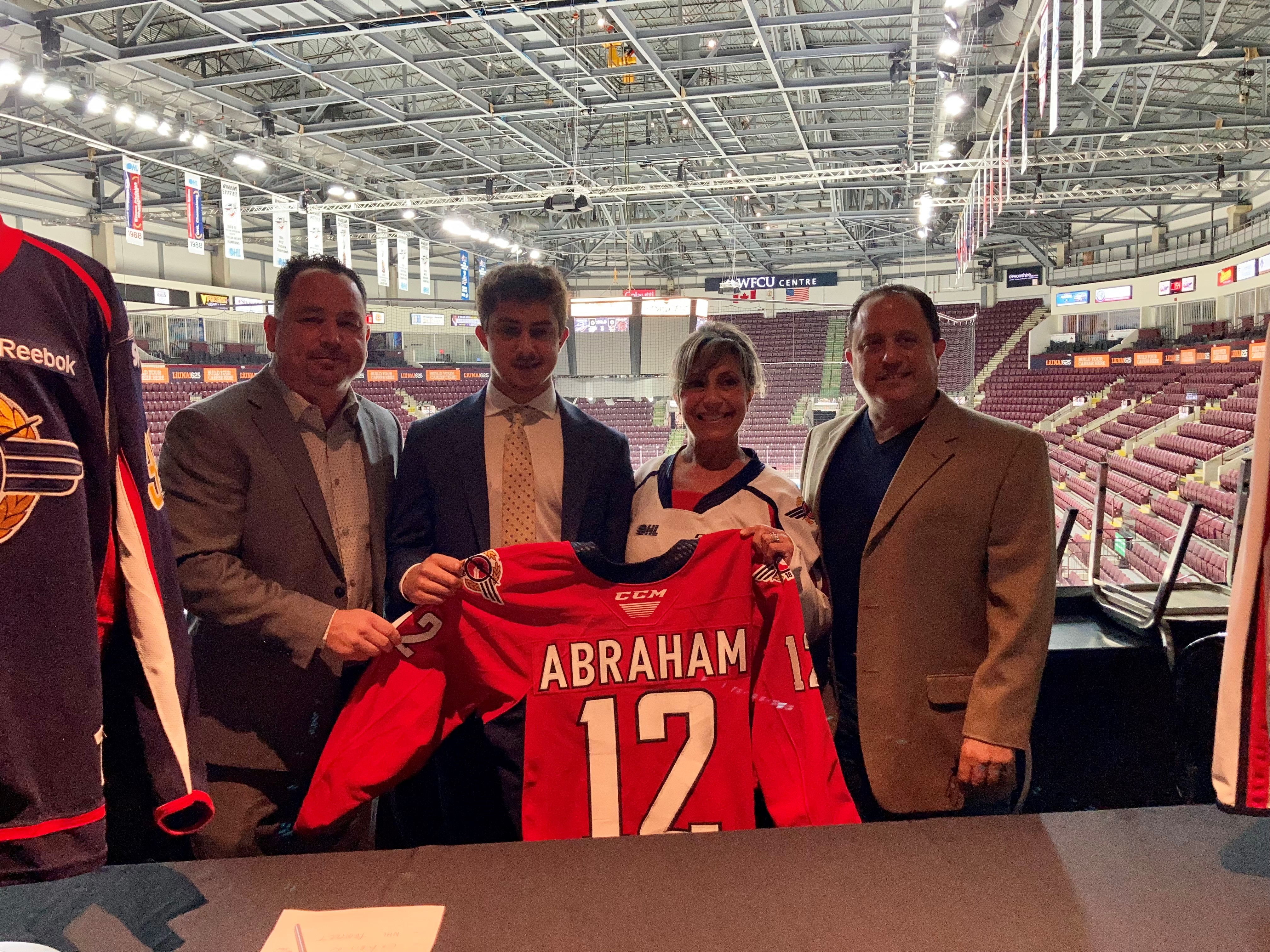 Ryan Abraham Officially Introduced to the Club - Windsor Spitfires