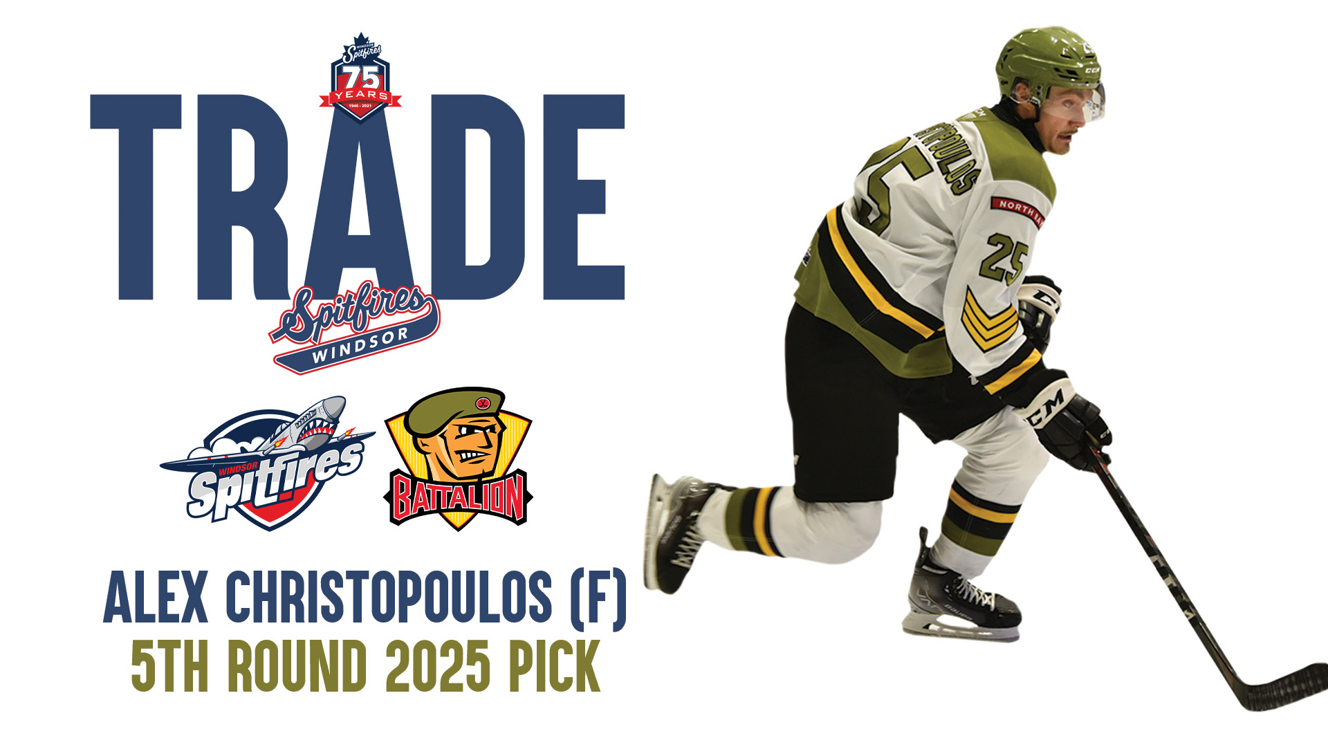 The Windsor Spitfires Acquire Alex Christopoulos from the North Bay ...