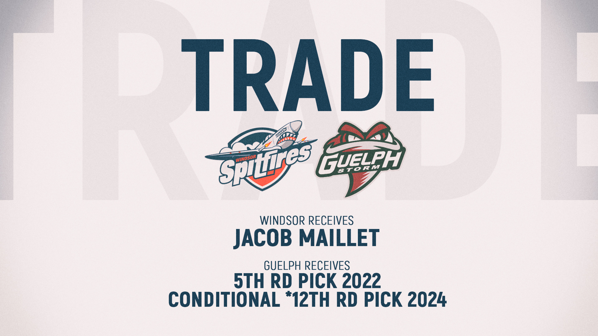 The Windsor Spitfires Acquire Jacob Maillet from the Guelph Storm ...