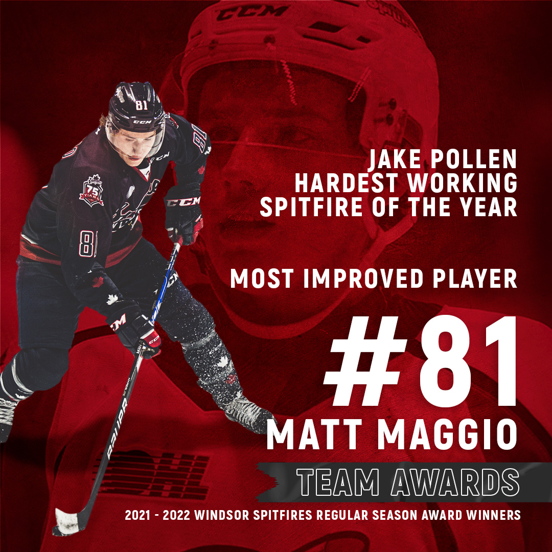 Spitfires 2021 - 2022 Team Awards - Windsor Spitfires