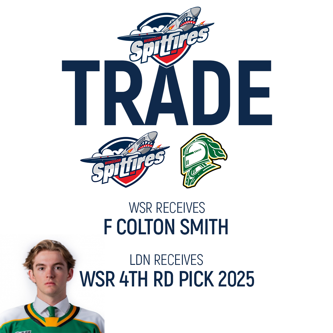 Windsor Spitfires acquire Colton Smith from the London Knights ...