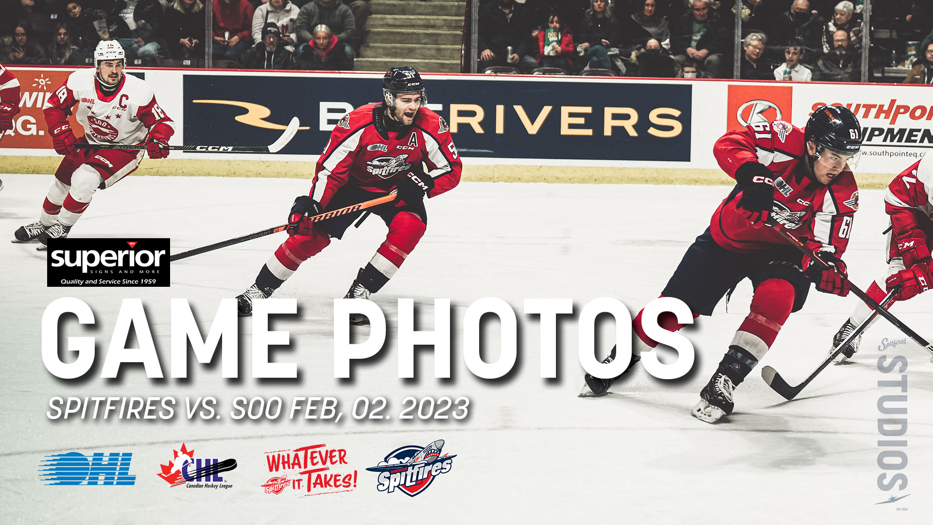 Game Photos - Presented by Superior Signs. Spits vs. Soo February 2nd ...